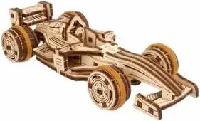 Ugears 3D dřevěné mechanické puzzle Compact Racer / 90 dílků / Obtížno