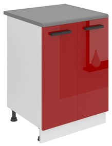 Kuchyňská skříňka Belini Premium Full Version spodní 60 cm červený lesk s pracovní deskou