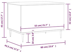 Konferenční stolek betonově šedý 60x44,5x45 cm kompozitní dřevo - Default Title