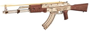 RoboTime 3D Dřevěné mechanické puzzle Útočná puška AK-47