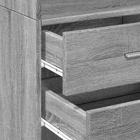 Skříň highboard šedá sonoma 45 x 42,5 x 185 cm kompozitní dřevo 3281453