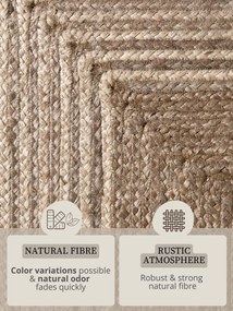 Hanse Home, Kusový koberec Juno 106329 Natural White Brown, 160x230, hnědá, chodba / předsíň