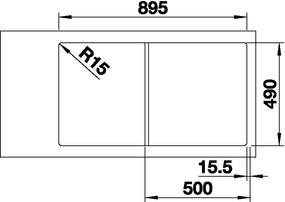 Granitový dřez Blanco AXIA III 5 S InFino tartufo + skleněná krájecí deska a excentr 523222