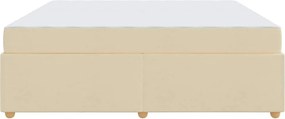 Rám postele s matrací Krémová 200 x 200 cm textil 3399382