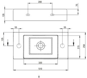 Deante Hiacynt, keramické umyvadlo 510x250x135 mm, levé, bílá lesklá, DEA-CDY_6U2L