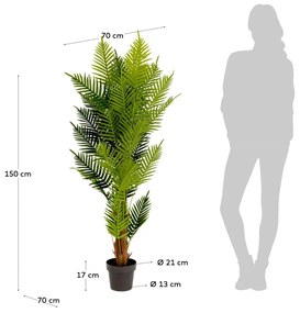 Umělá rostlina Kave Home Fern, výška 150 cm