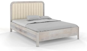 Dubová postel s čalouněným čelem Modena - bělený olej   Dub sonoma 140x200 cm