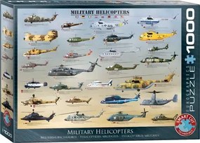 EUROGRAPHICS Puzzle Vojenské helikoptéry / 1000 dílků / 67,6 × 48,9 cm