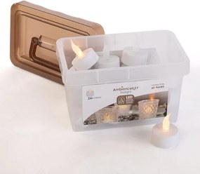 Sada 24 ks čajových LED svíček s časovačem