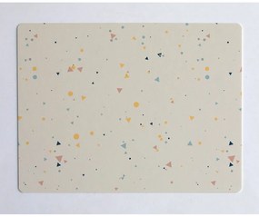 Béžová podložka na stůl The Wild Hug Tiny Geometry, 55 x 35 cm