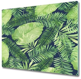 Skleněná krájecí deska Tropické listy