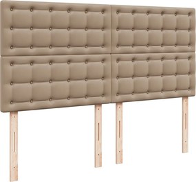 Box spring postel s matrací cappuccino 180 x 200 cm umělá kůže 3293035
