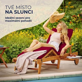 Podložka na lehátko TAMI SUN, 195x55x5cm, červená Detex