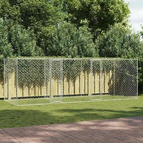 Klec pro psa Stříbrná 600 x 200 x 200 cm Pozinkovaná ocel 3368312