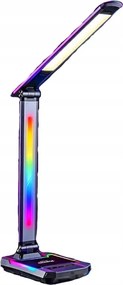 Lampička Led stolní Rgb indukční nabíjení Usb černá pro hráče