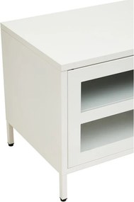 Bílý ocelový TV stolek 150x50x45 cm Acier – Premier Housewares