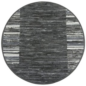 Kulatý koberec pogumovaný Adagio 29 tmavě šedý Rozměr: průměr 80 cm