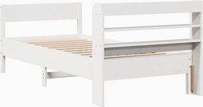 Postel bez matrace bílá 75 x 190 cm masivní borovice 3306952