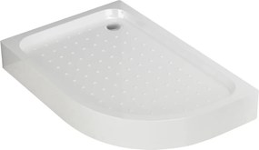 LOR 120x80 Levá Sprchová vanička asymetrická, akrylát