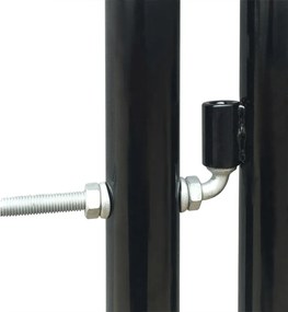 Černá dvoukřídlá plotová brána | 300x175 cm