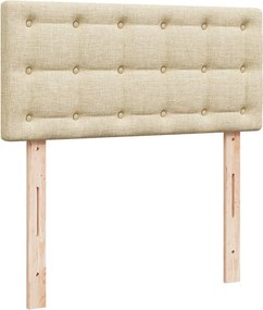 Box spring postel s matrací krémová 80 x 200 cm textil 3288034