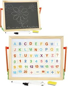 Tabule oboustranná magnetická / Dřevo / S křídami a magnetickými karti