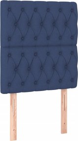 Box spring postel s matrací modrá 80x200 cm textil 3137355
