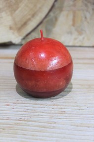 Červená voňavá svíčka ve tvaru koule 7cm