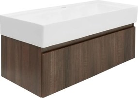 Koupelnová skříňka s umyvadlem SAT Evolution 98x30x44,8 cm ořech mat SATEVO100NAU2