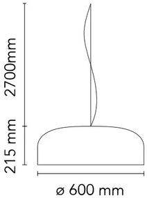 Flos F1371021 Smithfield S, světle hnědé závěsné svítidlo, 4x70W E27, prům. 60cm