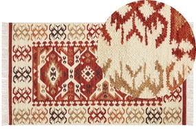 Vlněný kelimový koberec 80 x 150 cm vícebarevný VOSKEVAZ Beliani