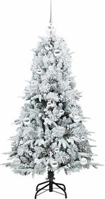 Umělý Skládací Vánoční Strom s stojanem Bílá 150 cm PE a PVC 3397476