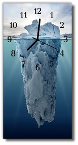 Skleněné hodiny vertikální Krajina modrého ledovce