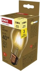 Emos lighting LED žárovka Vintage A60 / E27 / 4,5 W (40 W) / 420 lm / teplá bílá 1525743227