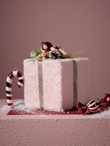 Sinsay - Vánoční dekorace ve tvaru dárku - pastelová růžová