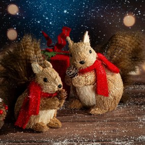EUROFIRANY VÁNOČNÍ FIGURKA SQUIRELL 17X10X20 CM VÍCEBAREVNÁ