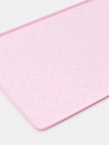 Sinsay - Silikonová podložka pod misky pro zvířata s motivem srdcí - pastelová růžová