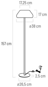 Klausen 107013 - LED Stojací lampa PADDY LED/18W/230V bílá