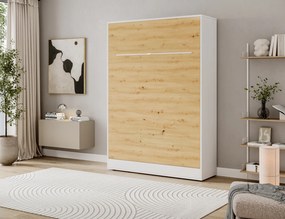 Devesto Sklápěcí postel Vertikální 140 Dub Artisan LED