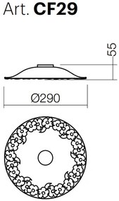 Rustikální světlo nad stůl LEA 02-805+CF29