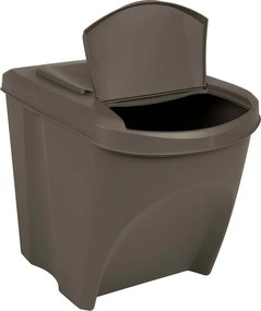 Stohovatelné koše na odpadky 3 ks šedé 75 l polypropylen 152198