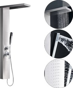 Sprchový panel Santiago stříbrný matný