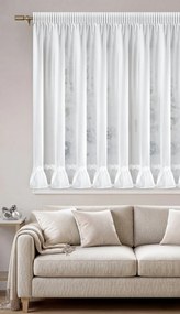 VÁNOČNÍ ZÁCLONA NA PÁSCE FLAKE 350X160 CM BÍLÁ