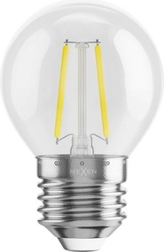 Mexen Vintis, LED filamentová žárovka E27, G45, 2 W, neutrální bílá 4000K, čirá, L156-E27-0240-00