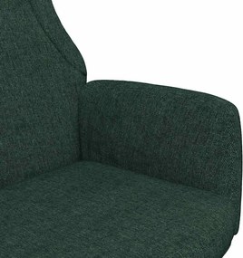 Relaxační křeslo tmavě zelené textil 341399