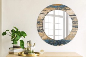 Kulaté dekorativní zrcadlo Abstraktní dřevo fi 50 cm