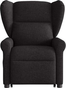Zvedací masážní polohovací křeslo černé textil 3303386