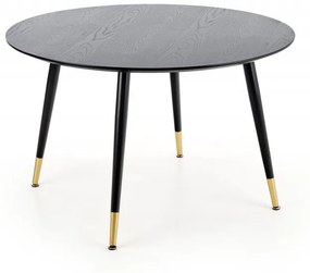 Jídelní kulatý stůl EMBOS — průměr 120 cm, černá
