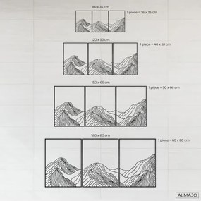 Dřevěná dekorace hory mír | SENTOP HDF0478
