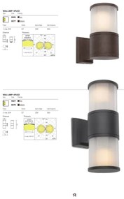 Redo 9326 - Nástěnné svítidlo EXTER 1xE27/42W/230V IP54